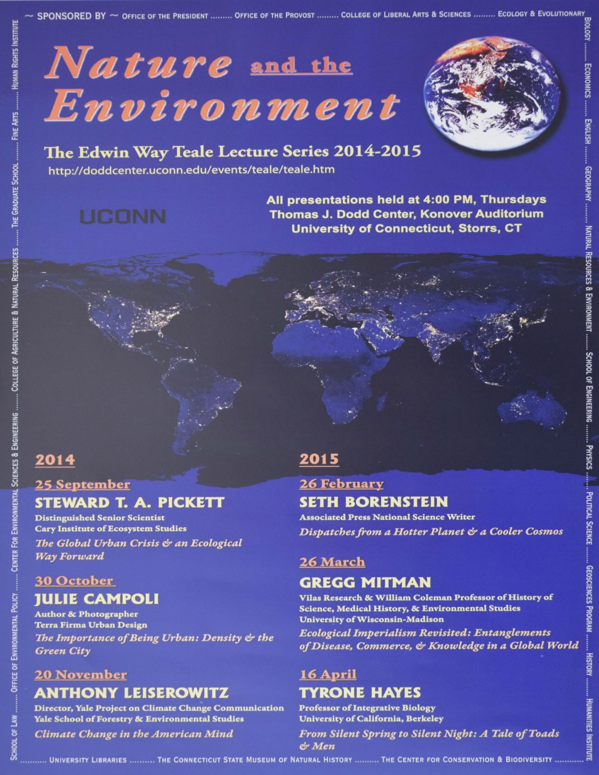 2014-2015 Teale Lecture Series | Institute of the Environment and Energy
