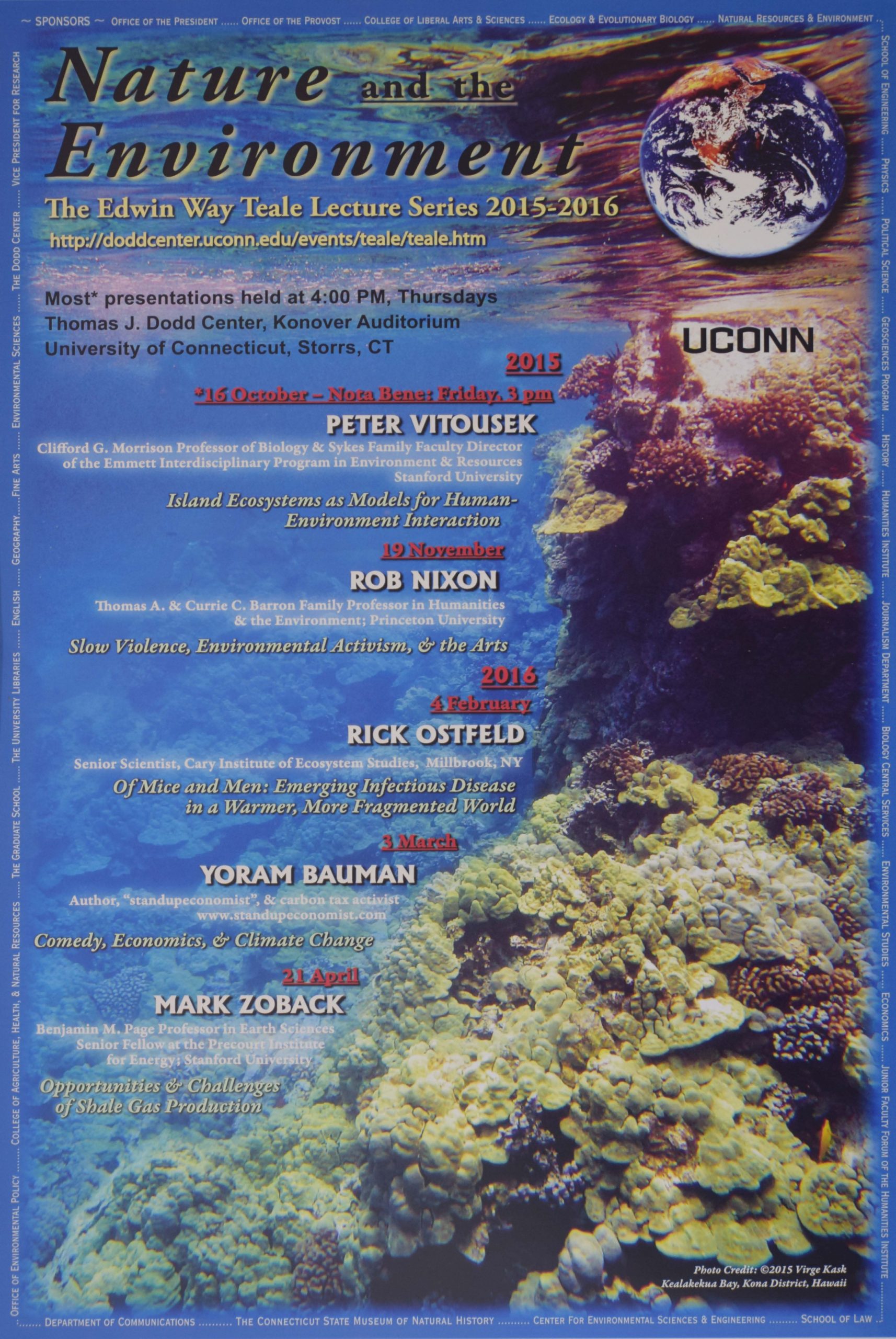 2015-2016 Teale Lecture Series | Institute of the Environment and Energy