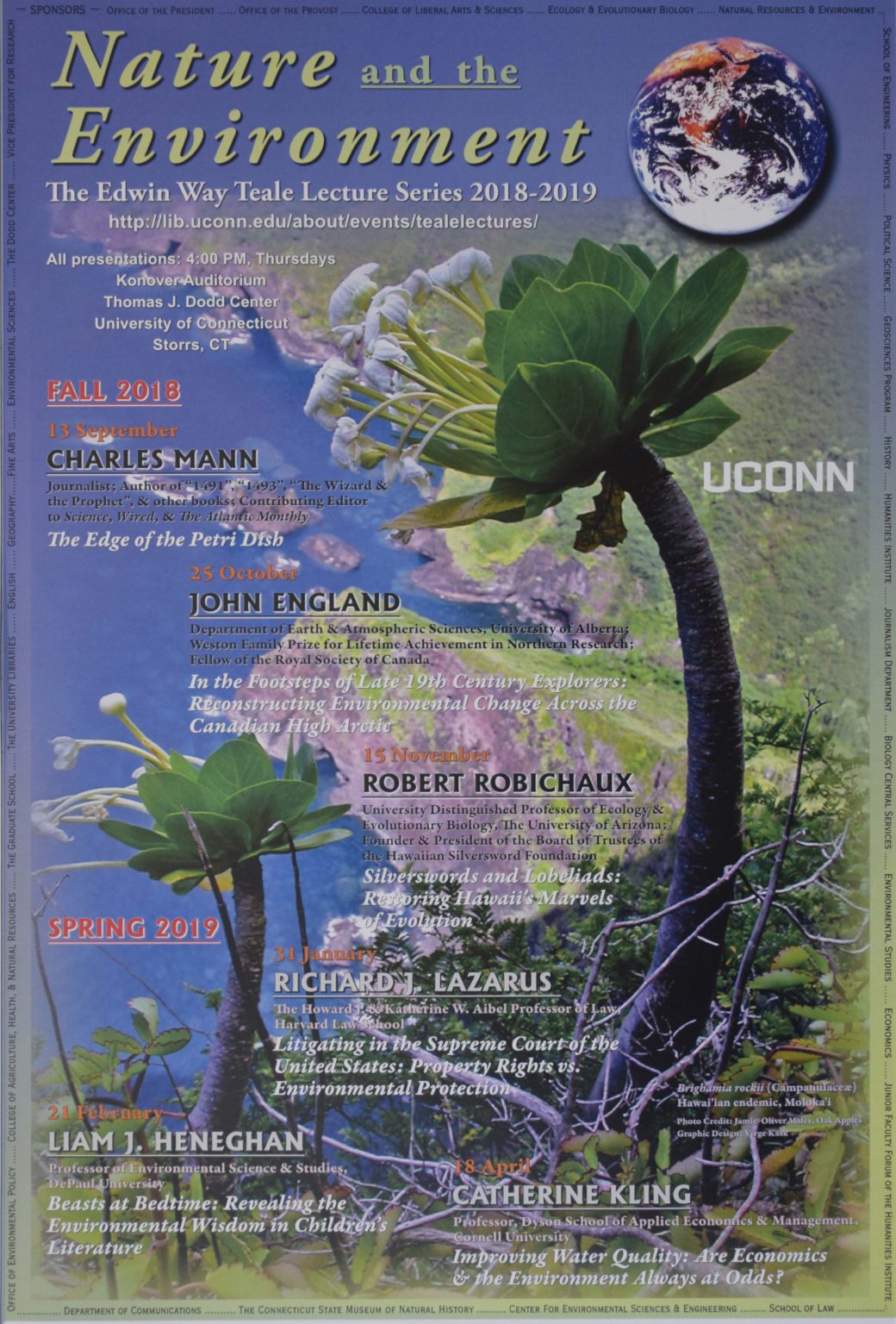 2018-2019 Teale Lecture Series | Institute of the Environment and Energy