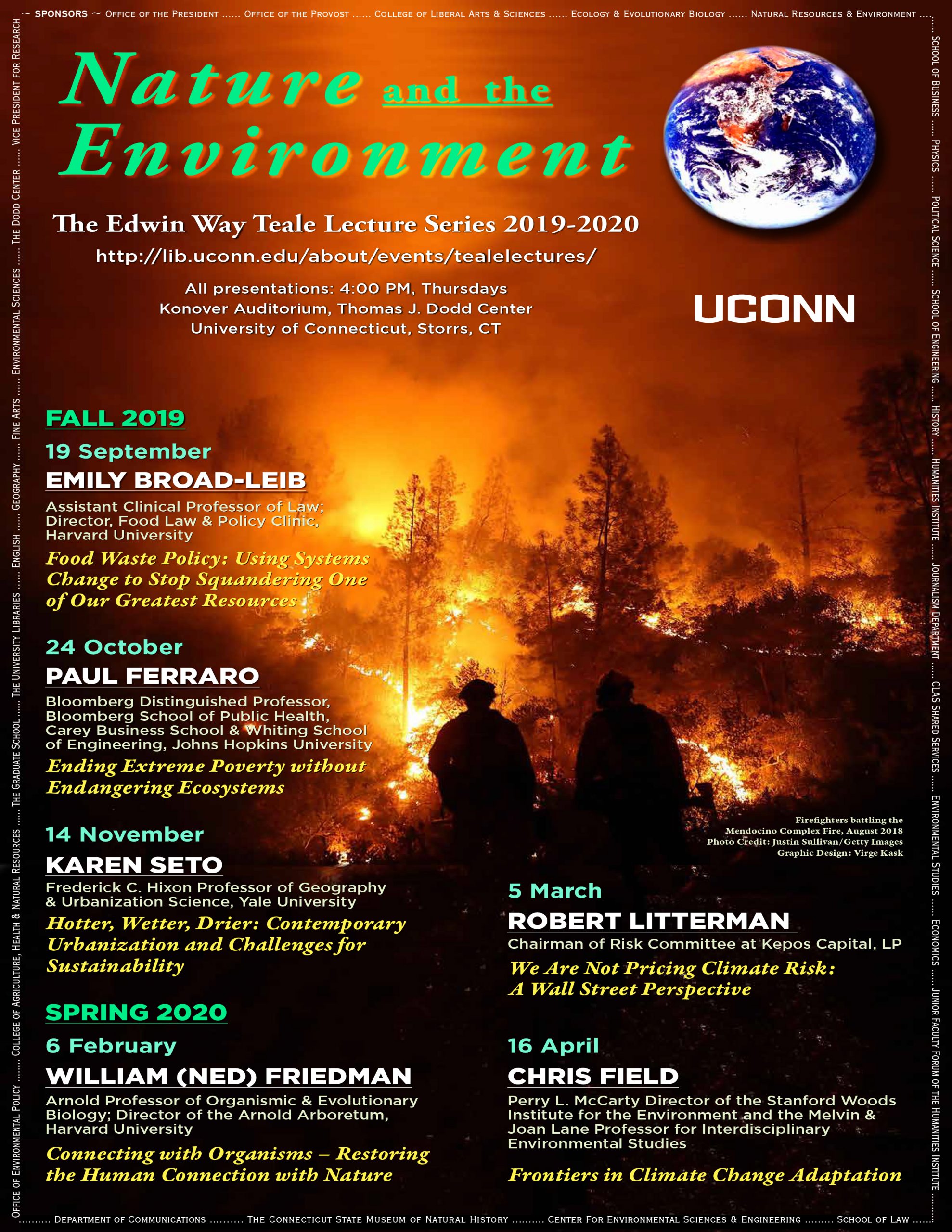 2019-2020 Teale Lecture Series | Institute of the Environment and Energy